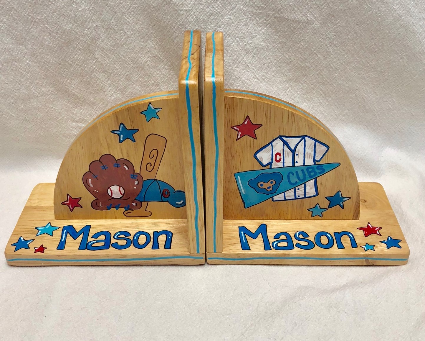 Painted picture frame and bookends set – school spirit – Kidoodles Inc