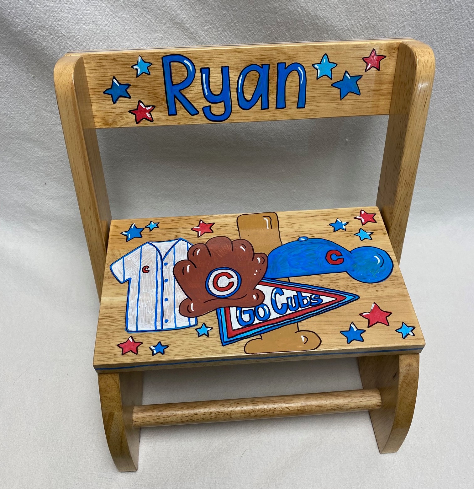 Baseball fan flip up step stool – out of stock | Kidoodles Inc