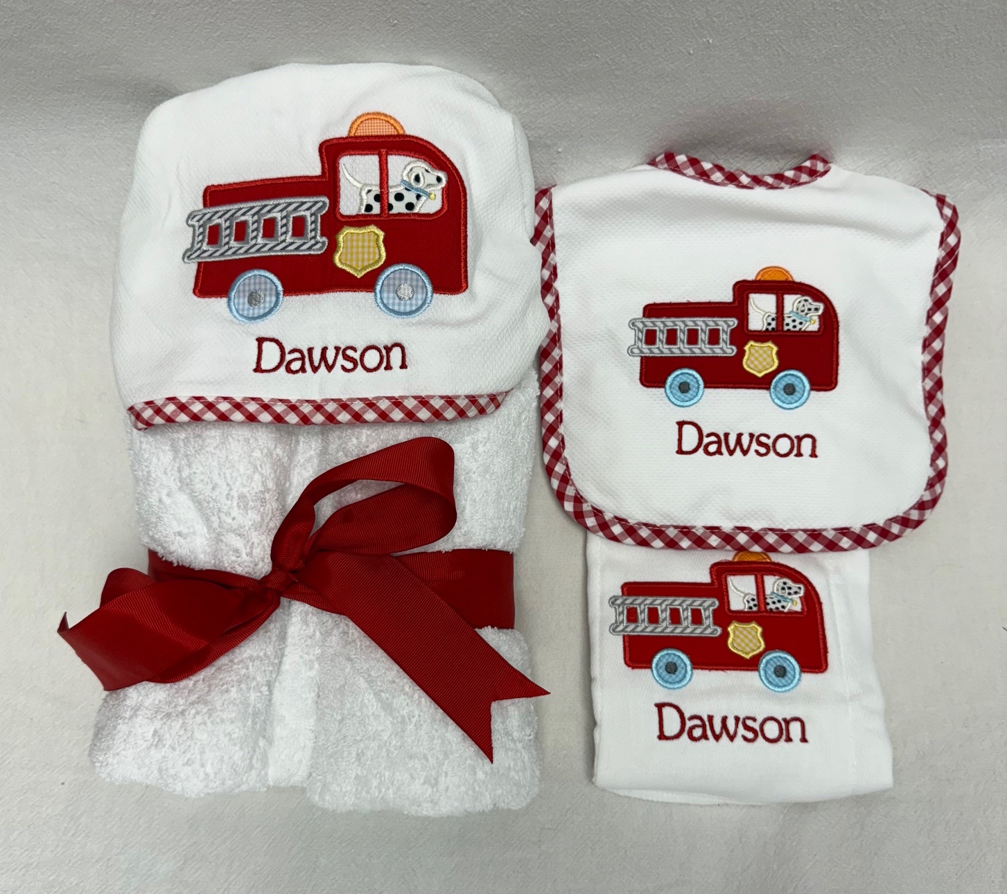 3 Marthas fire truck towel gift set | Kidoodles Inc